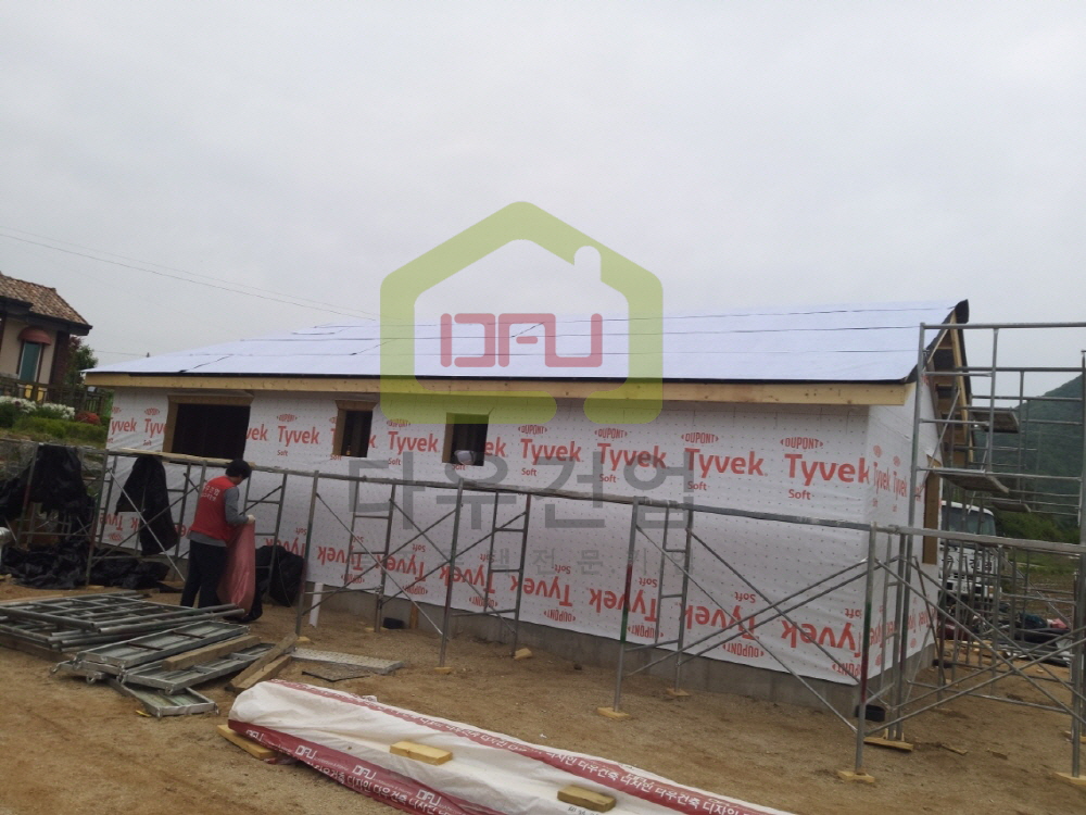 웜루프, 방수시트, 타이벡 시공 완료!! - 현장갤러리 - 목조주택전문 다우건업